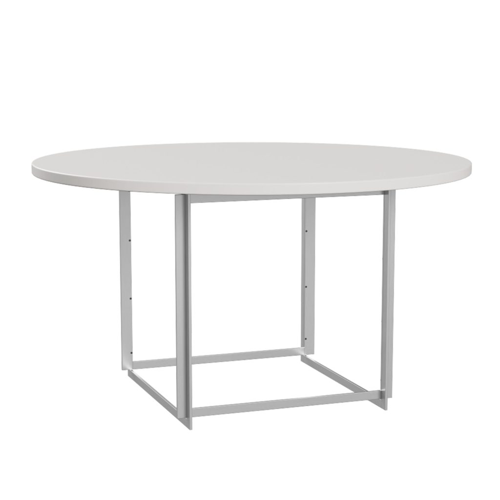 PK58 spisebord Poul Kjærholm Fritz Hansen stålstel polyester - Indbo Møbler