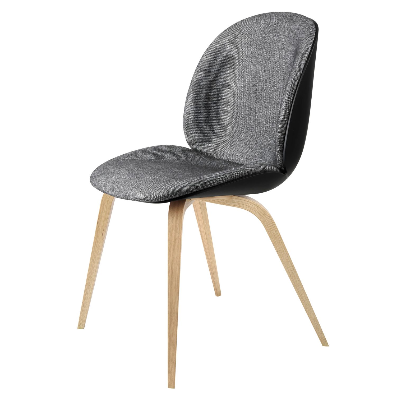 Stol-spisebordsstol Beetle GamFratesi Gubi stol plast skal træstel ...