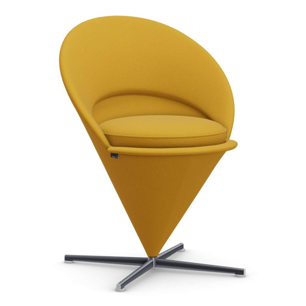 Cone chair Verner Panton Vitra polstret stol m/stjernefod Indbo Møbler
